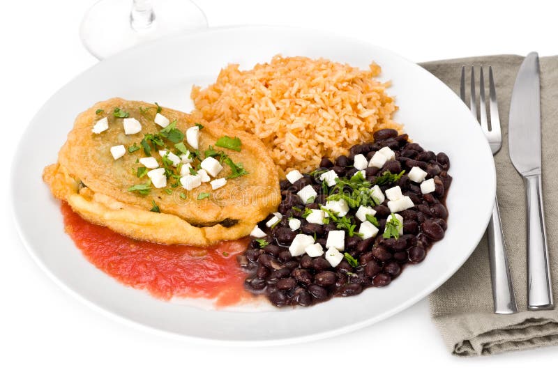 Vegetarian Chile Relleno stock image. Image of dinner - 19369001