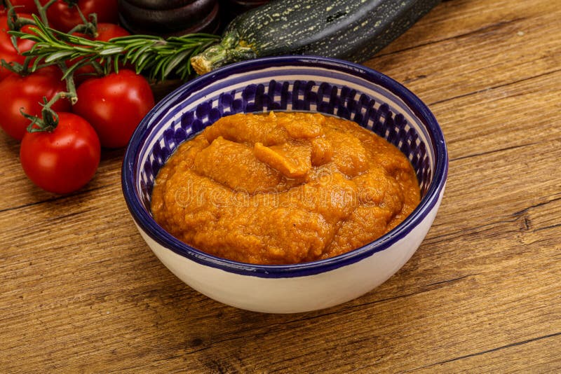 Vegetarian Cuisine - Zucchini Puree with Herbs Stock Photo - Image of ...