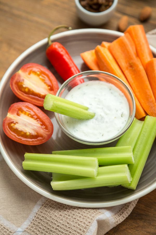Vegetarian Healthy Snacks, Vegetable Snack: Carrots, Celery, Tom Stock ...