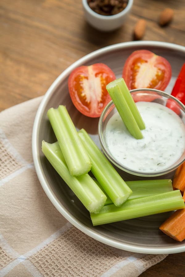 Vegetarian Healthy Snacks, Vegetable Snack: Carrots, Celery, Tom Stock ...