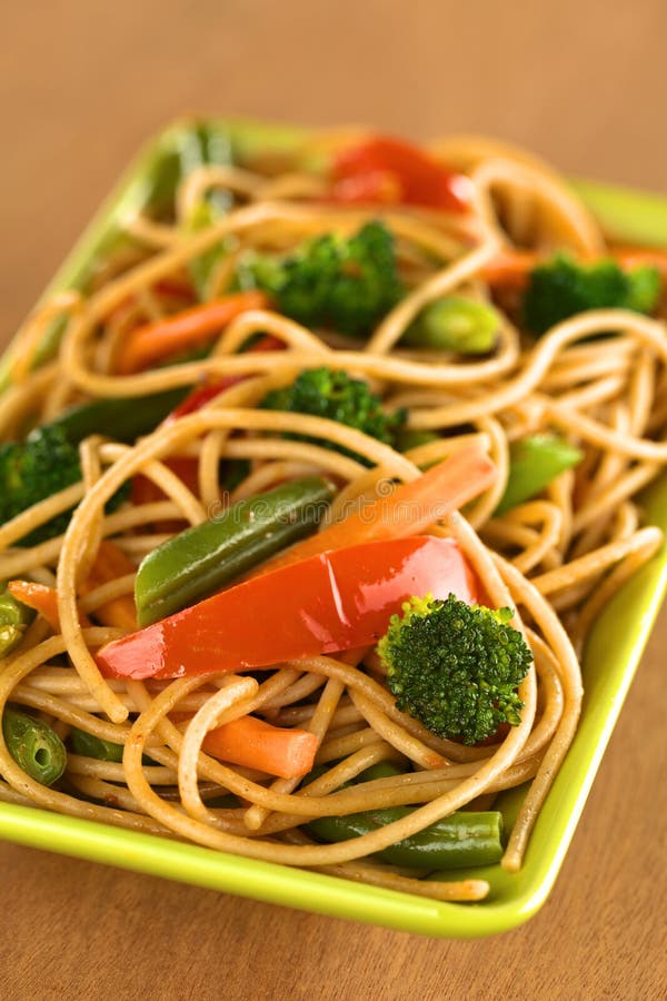 Vegetarian Pasta Stir Fry stock image. Image of color - 22725499