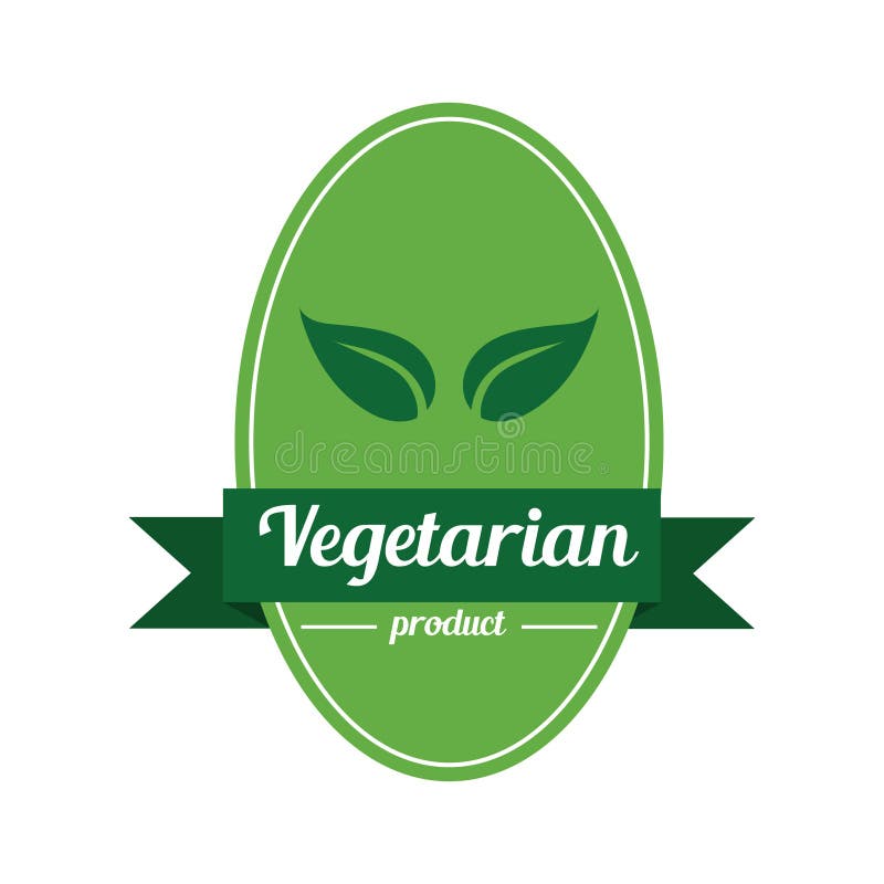 Vegetarian Product Label. Vector Illustration Decorative Design Stock ...
