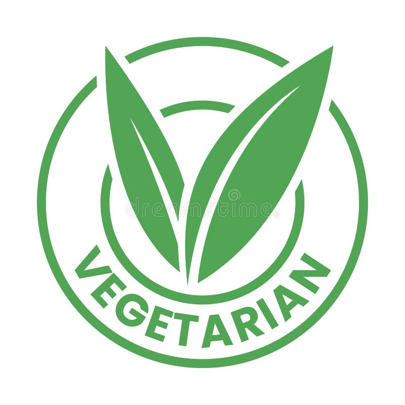 Vegetarian Round Icon with Green Leaves - Icon 5 Stock Vector ...
