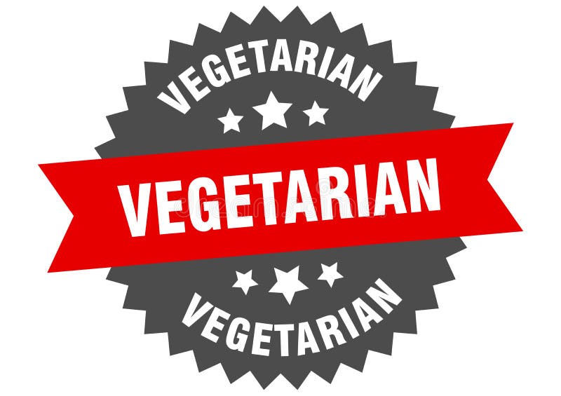 Vegetarian Sign. Vegetarian Circular Band Label. Vegetarian Sticker ...