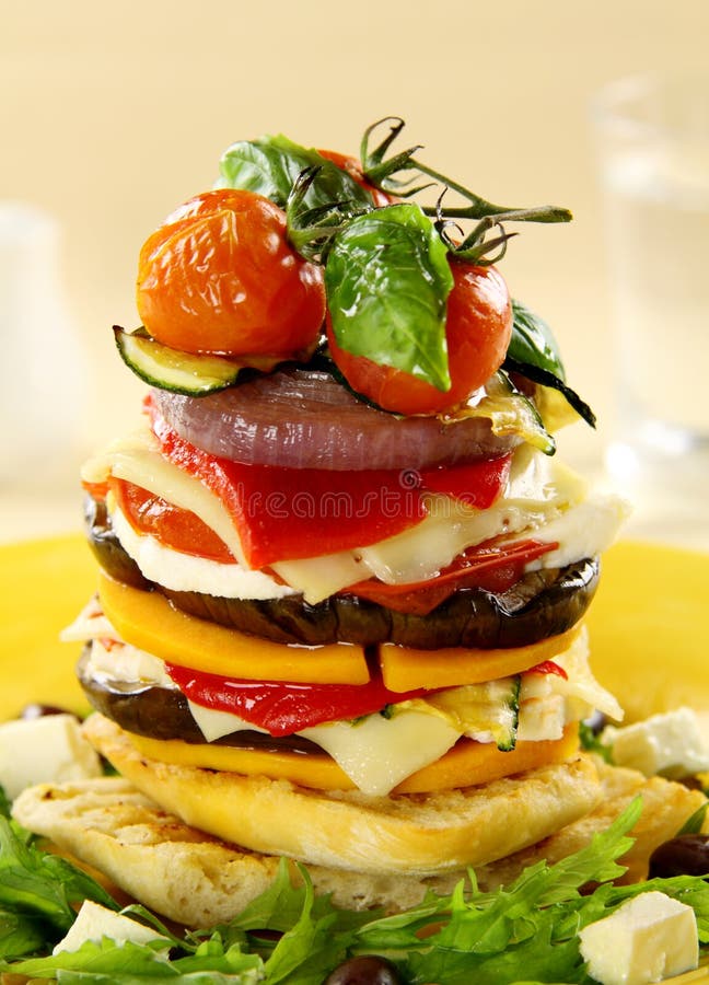 Vegetarian Stack stock image. Image of fresh, basil, flavorsome - 13223089