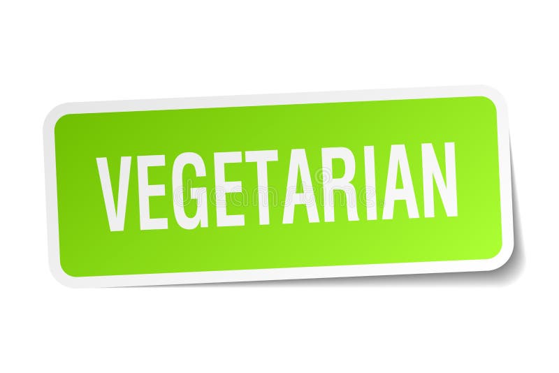 Vegetarian sticker stock vector. Illustration of paper - 97901698