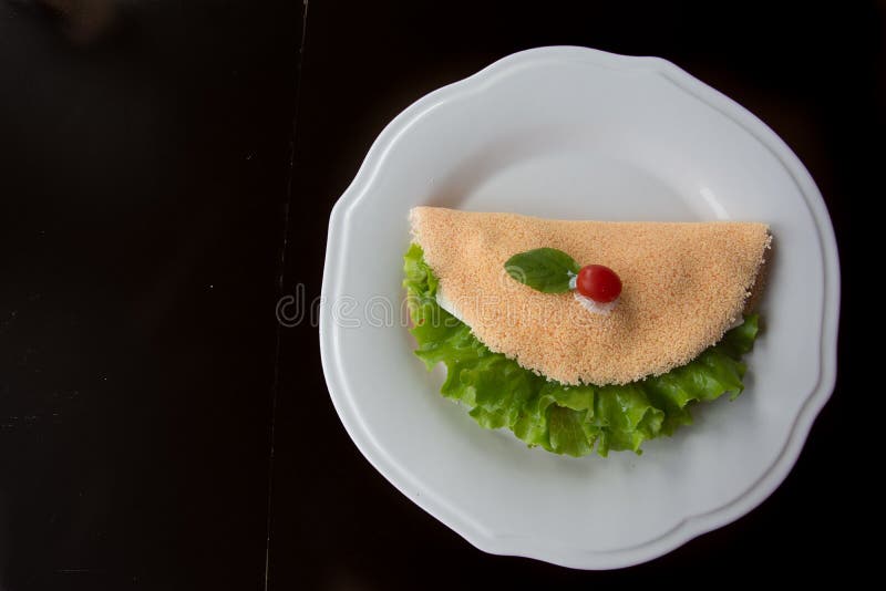 Vegetarian Tapioca Inside a White Dish Stock Photo - Image of snack ...