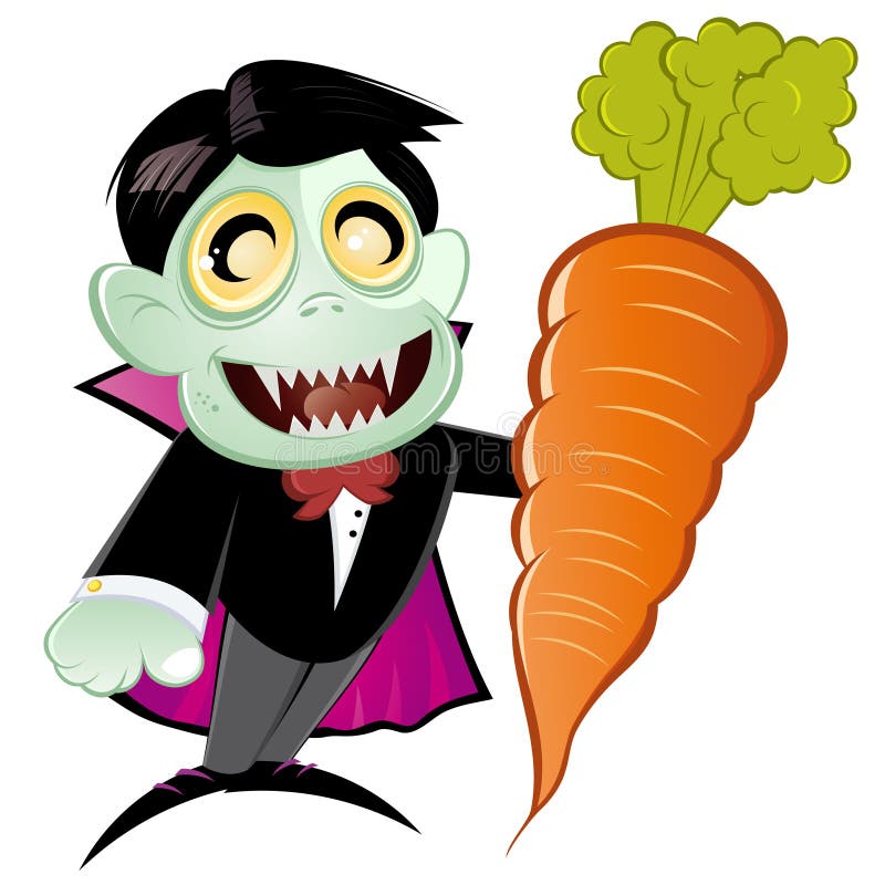 Vegetarian Vampire is Hypnotizes Carrots Stock Illustration ...
