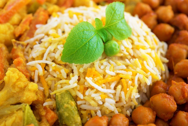 Biryani Ris Eller Pilaffris Arkivfoto - Bild av asiatisk, platta: 31984336