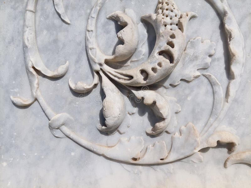 Fragment of a Marble Slab with a Bas-relief. Stock Image - Image of ...
