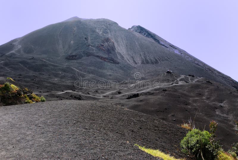 Front a Lava Flow, Volcano Pacaya Stock Photo - Image of guatemala ...