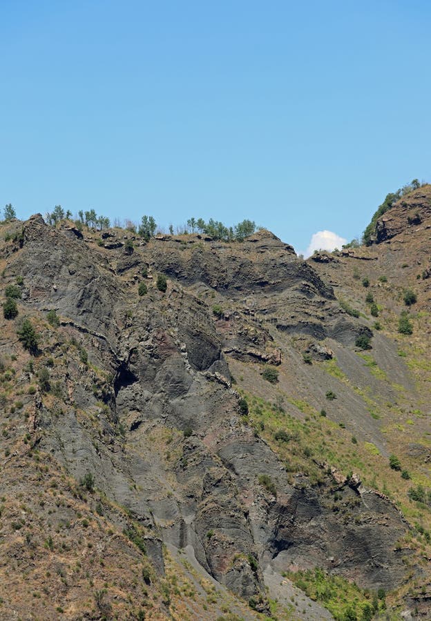 Vegetation and Small Shrubs on the Slopes of the Extinct Volcano Stock ...