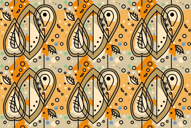 Vegetative Seamless Pattern of India Style - Autumn Leaves Stock Vector ...