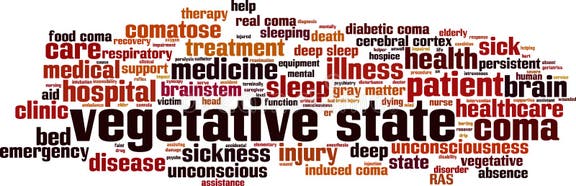 Vegetative State Word Cloud Stock Vector - Illustration of function ...