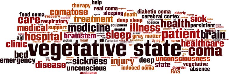 Vegetative State Word Cloud Stock Vector - Illustration of function ...