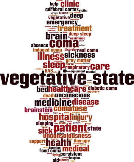 Vegetative State Word Cloud Stock Vector - Illustration of injury ...