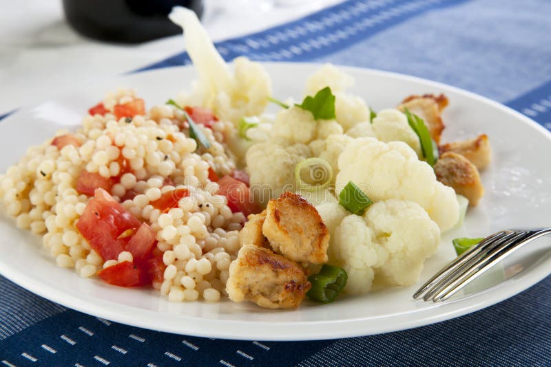 Veggie Dinner stock image. Image of pearl, cauliflower - 19327623