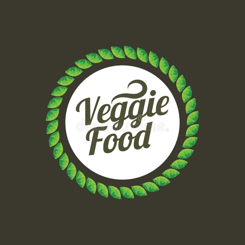 Veggie Food Label. Vector Illustration Decorative Design Stock Vector ...