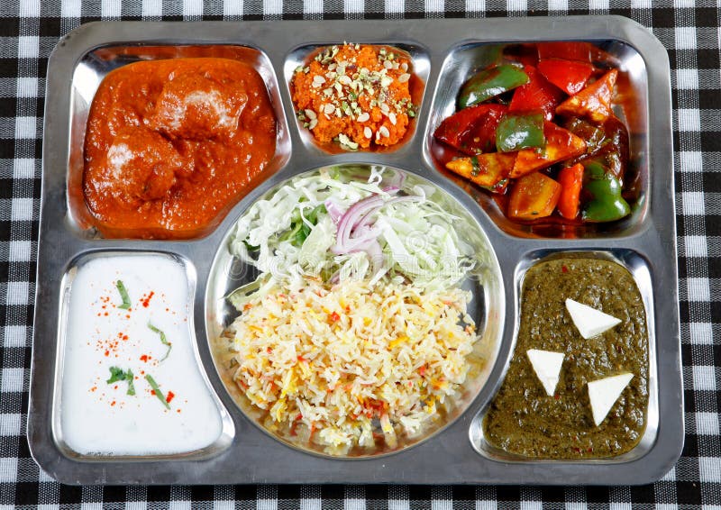 Veggie thali combo stock photo. Image of asian, salad - 37674644