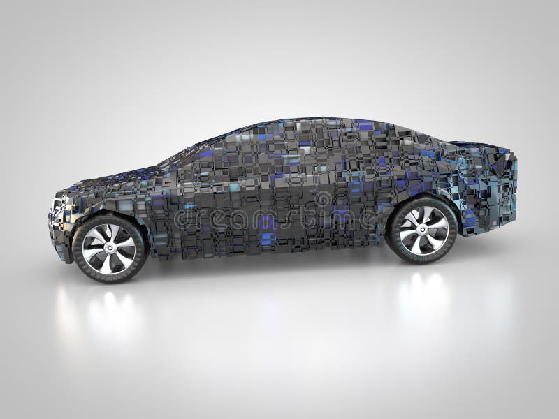 Vehicle with Abstract Carbody Stock Illustration - Illustration of ...