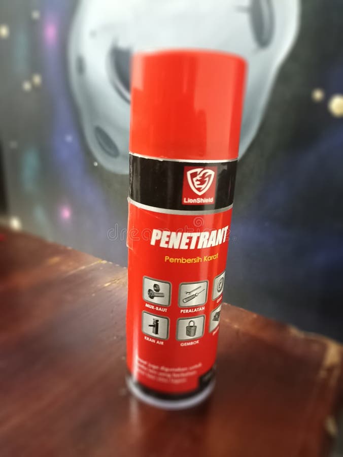 Vehicle brake cleaner editorial stock image. Image of vehicle - 261957959