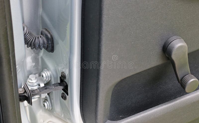 Vehicle or Car Door Hinge Close Up. Stock Photo - Image of bolts, door ...