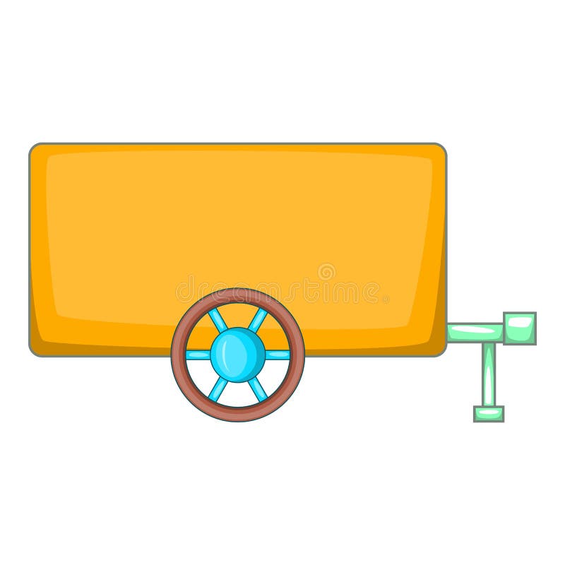 Vehicle Car Trailer Icon, Cartoon Style Stock Vector - Illustration of ...