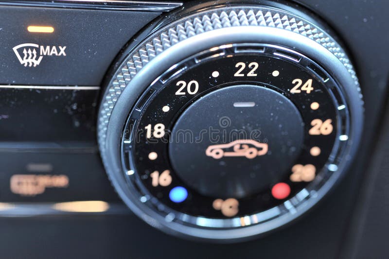 Vehicle Climate Control Dial Stock Photo - Image of climate, modern ...