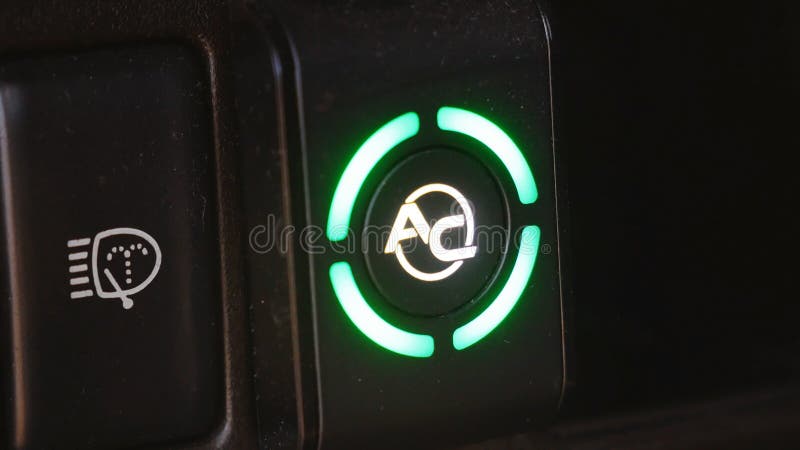 The Vehicle Climate Control Indicator Light Turns on. Stock Video ...