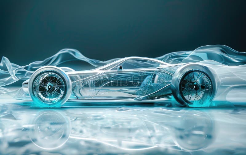 A Vehicle Constructed from Ice is Moving Across the Liquid Stock Image ...