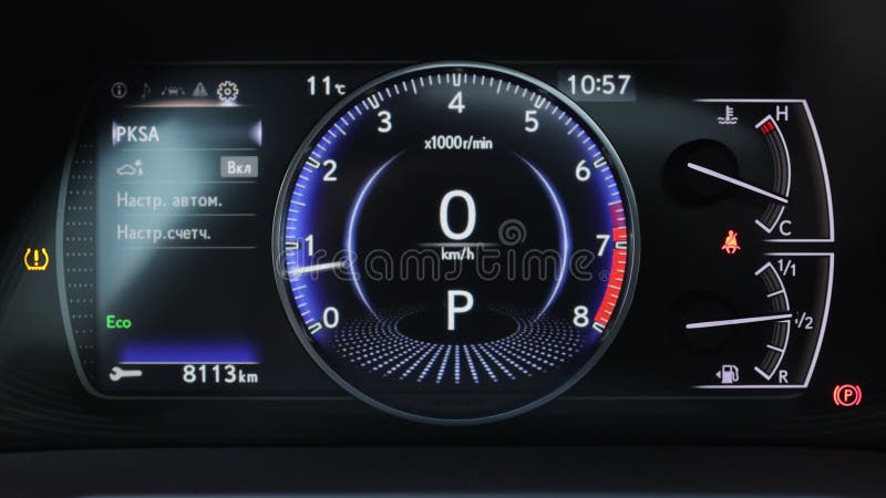 Vehicle Dashboard Panel Car Speedometer Dashboard Display. Car ...
