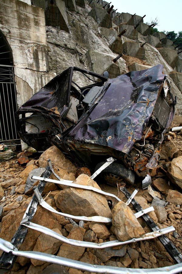 The Vehicle in Earthquake stock image. Image of broken - 5328005