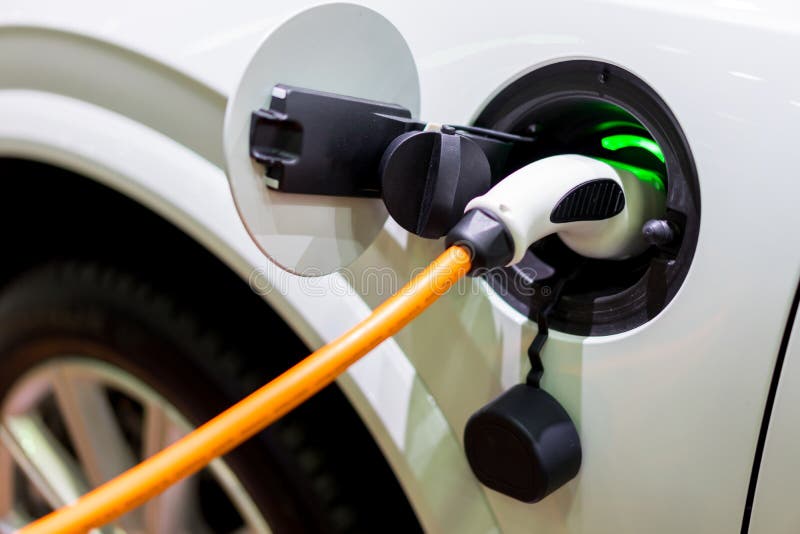 Vehicle Electrification of Driving. Stock Image - Image of closeup ...