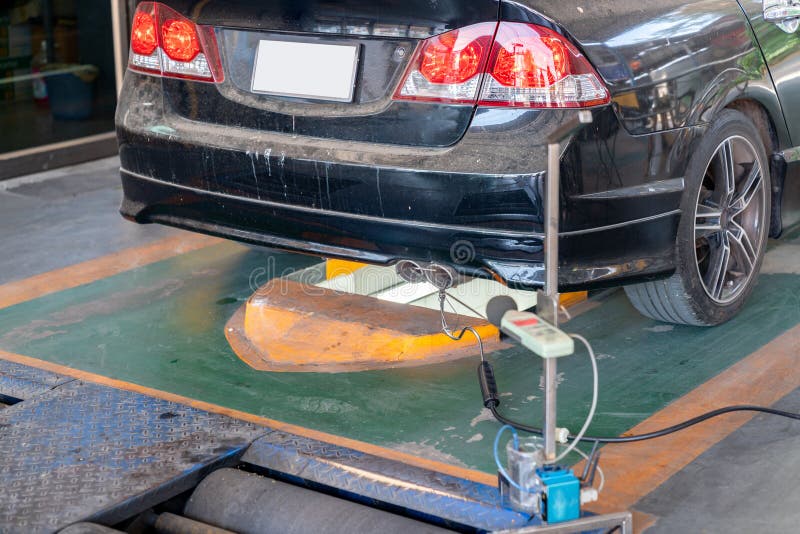 Vehicle Emissions Testing Car Exaust Pipe Stock Photo - Image of test ...