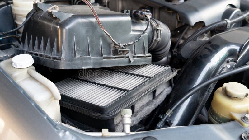 Vehicle Engine Compartment Change Equipment Activity. Stock Image ...
