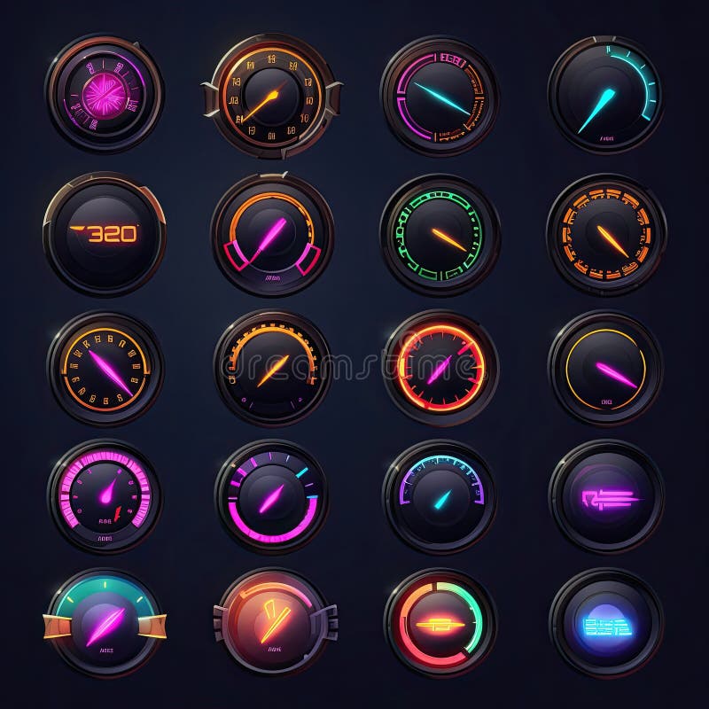 Hud Games Speedometer Ai Generated Stock Photo - Image of data, panel ...