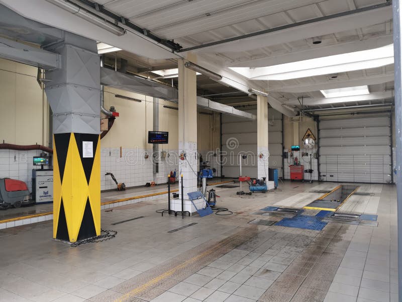 Vehicle Inspection Station Interior Stock Image - Image of room ...