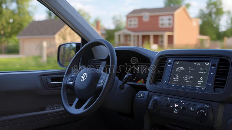 Vehicle Interior: Dashboard & Controls Stock Illustration ...