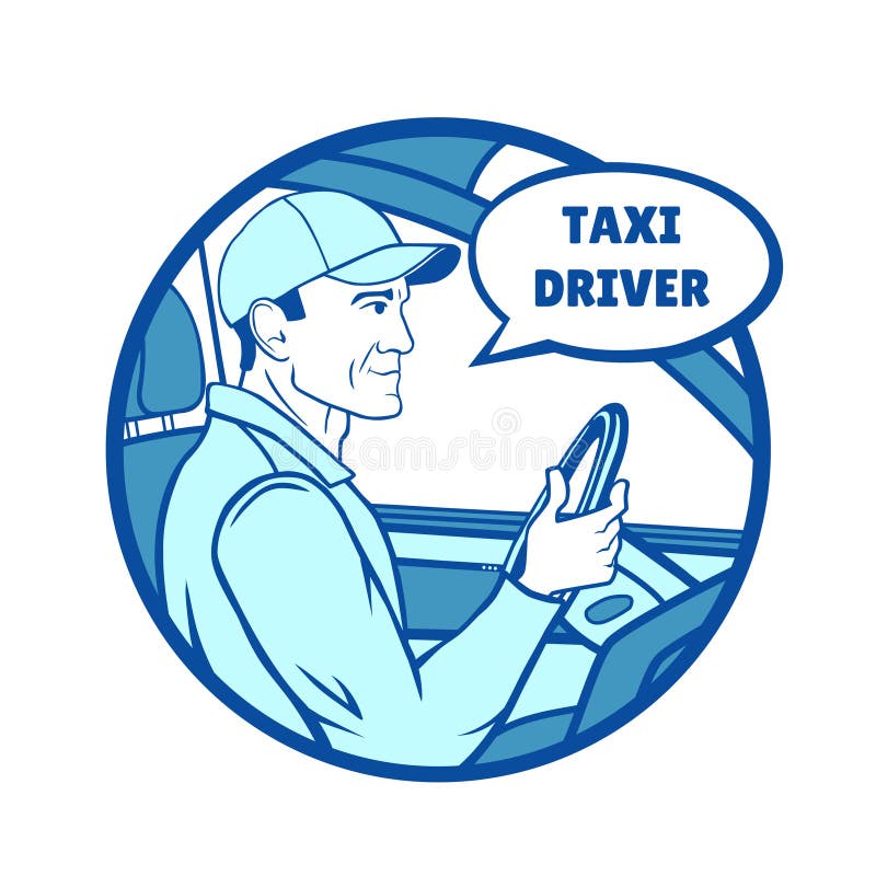 Vehicle Interior Driver Car Wheel Ride Driving. Vector Sticker on White ...