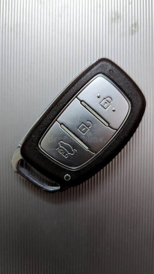 A Vehicle Keyless Entry Smart Remote Key Stock Image - Image of white ...