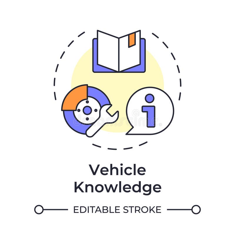 Vehicle Knowledge Multi Color Concept Icon Stock Illustration ...