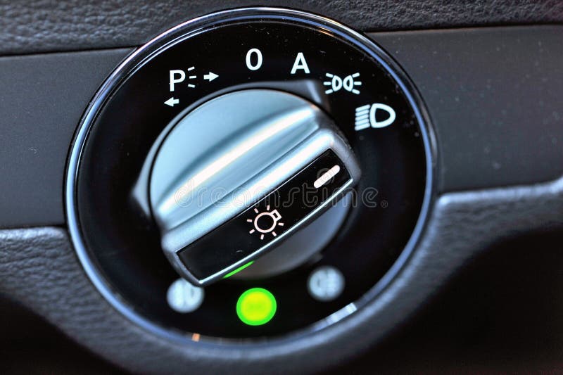 Vehicle lights control stock photo. Image of beam, single - 10259354