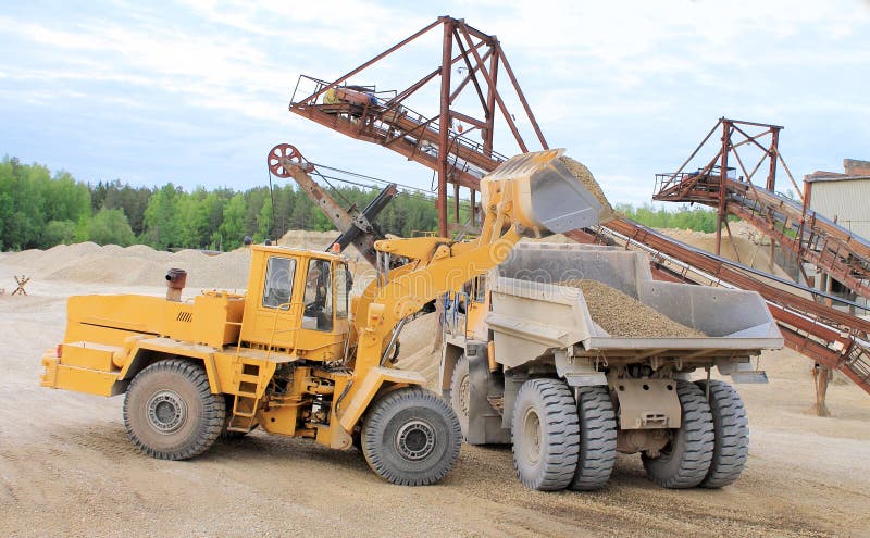 Vehicle loading stock photo. Image of action, construction - 71711714