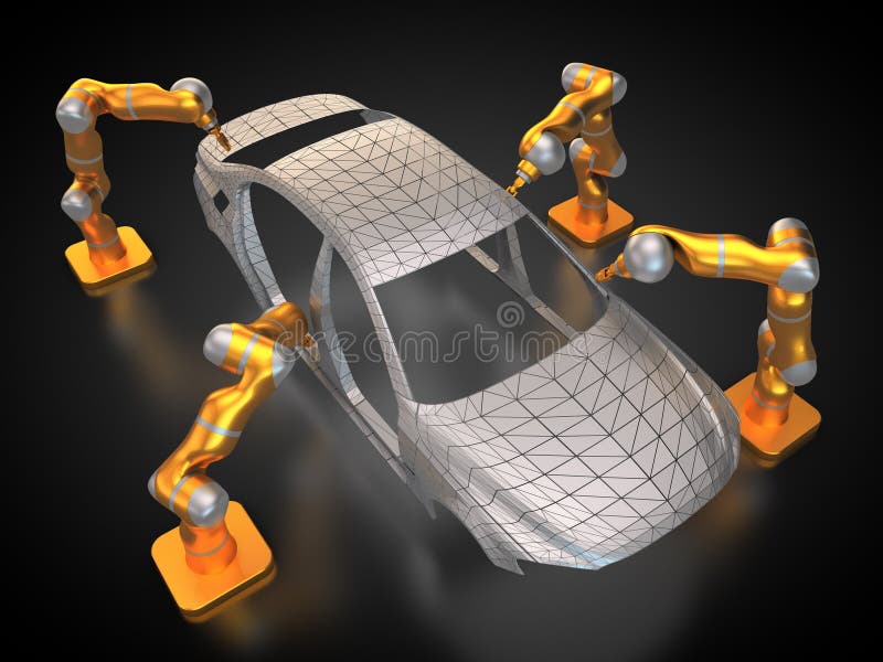 Vehicle manufacturing stock illustration. Illustration of automotive ...