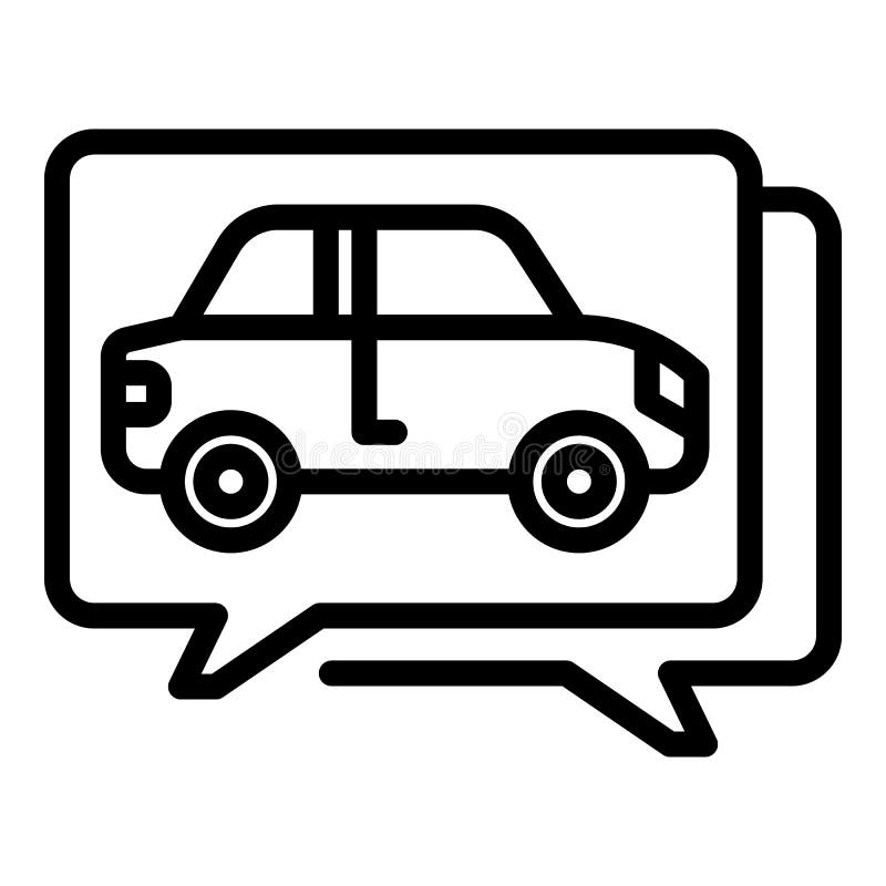 Car Outline Icon. Vector Line Transportation Simple Symbol Stock Vector ...