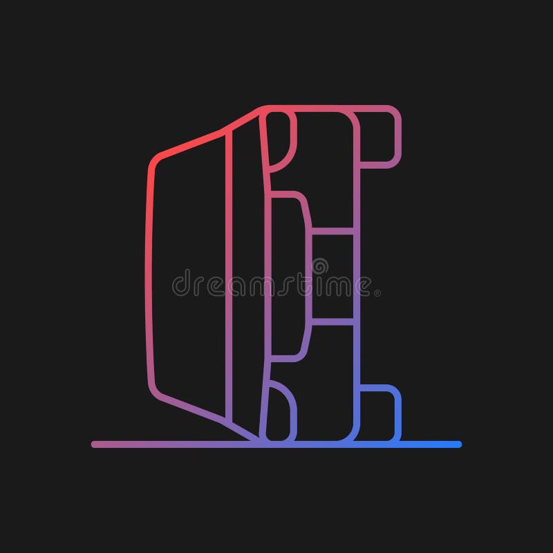 Vehicle Rollover Gradient Vector Icon for Dark Theme Stock Vector ...