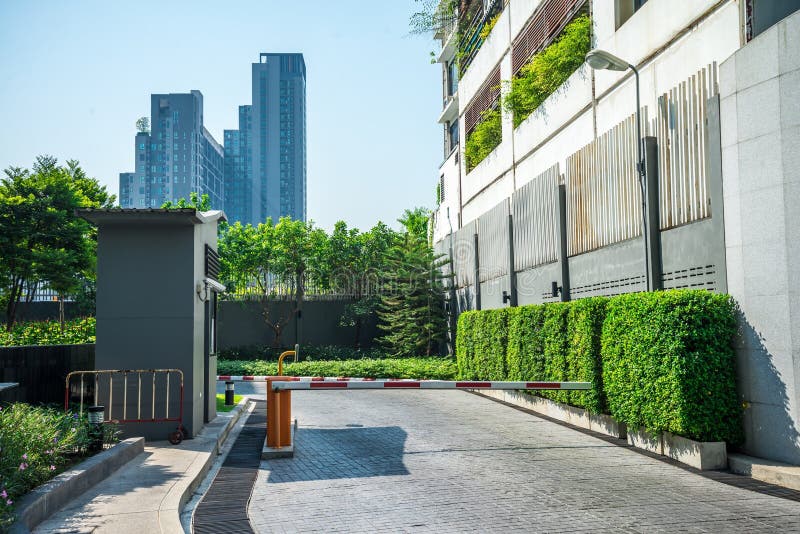 Automatic Vehicle Security Barrier Gate Arm Machine. Stock Image ...