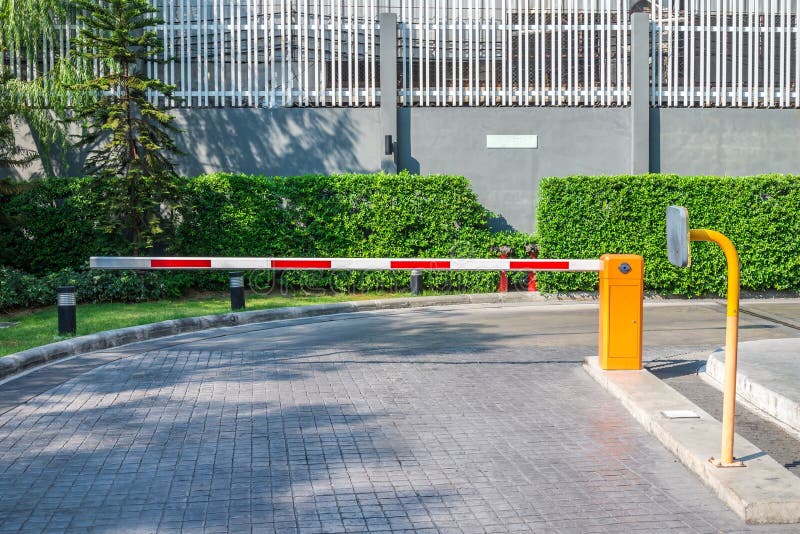 Automatic Vehicle Security Barrier Gate Arm Machine. Stock Photo - Image of city, automatic ...
