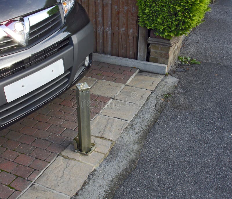 Vehicle Security Post stock photo. Image of device, vehicle - 33936416