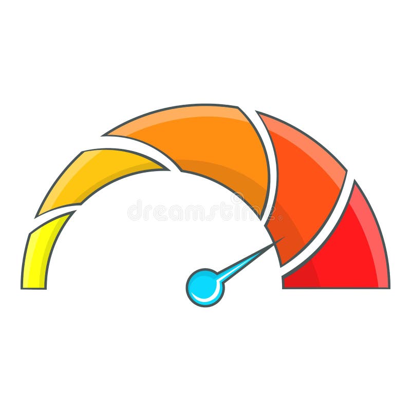 Vehicle Speedometer Icon, Cartoon Style Stock Vector - Illustration of ...